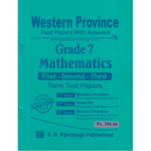KBOOKS LK Western Province Grade 7 Mathematics Past Papers With Answers